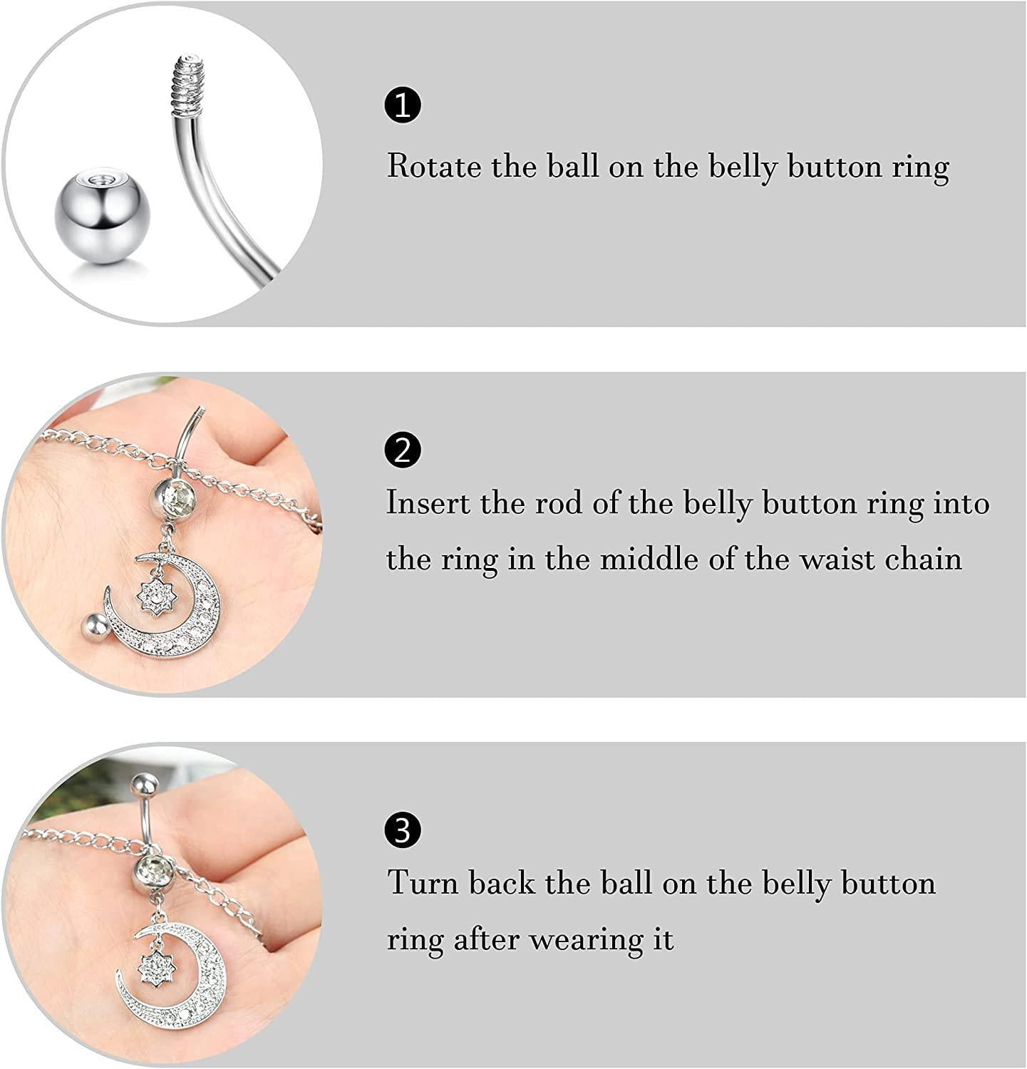 Cute Belly Ring Chains