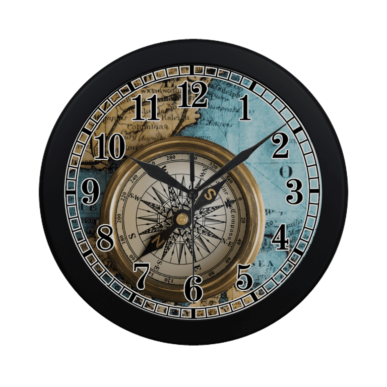 Large World Map And Compass