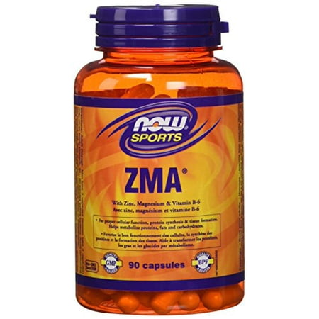 NOW Zma with Zinc, Magnesium and B-6 Capsules, 800mg, 90 Count ...