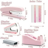 Sytle-Carry Pink Office Supplies Set with Stapler Tape Dispenser ...