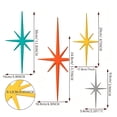 4pc Metal Starburst Wall Decor Modern Star Wall Art Sculptures Durable ...