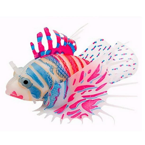Colorful Artificial Glowing Fish: Fake Fish Tank Lionfish Aquarium ...