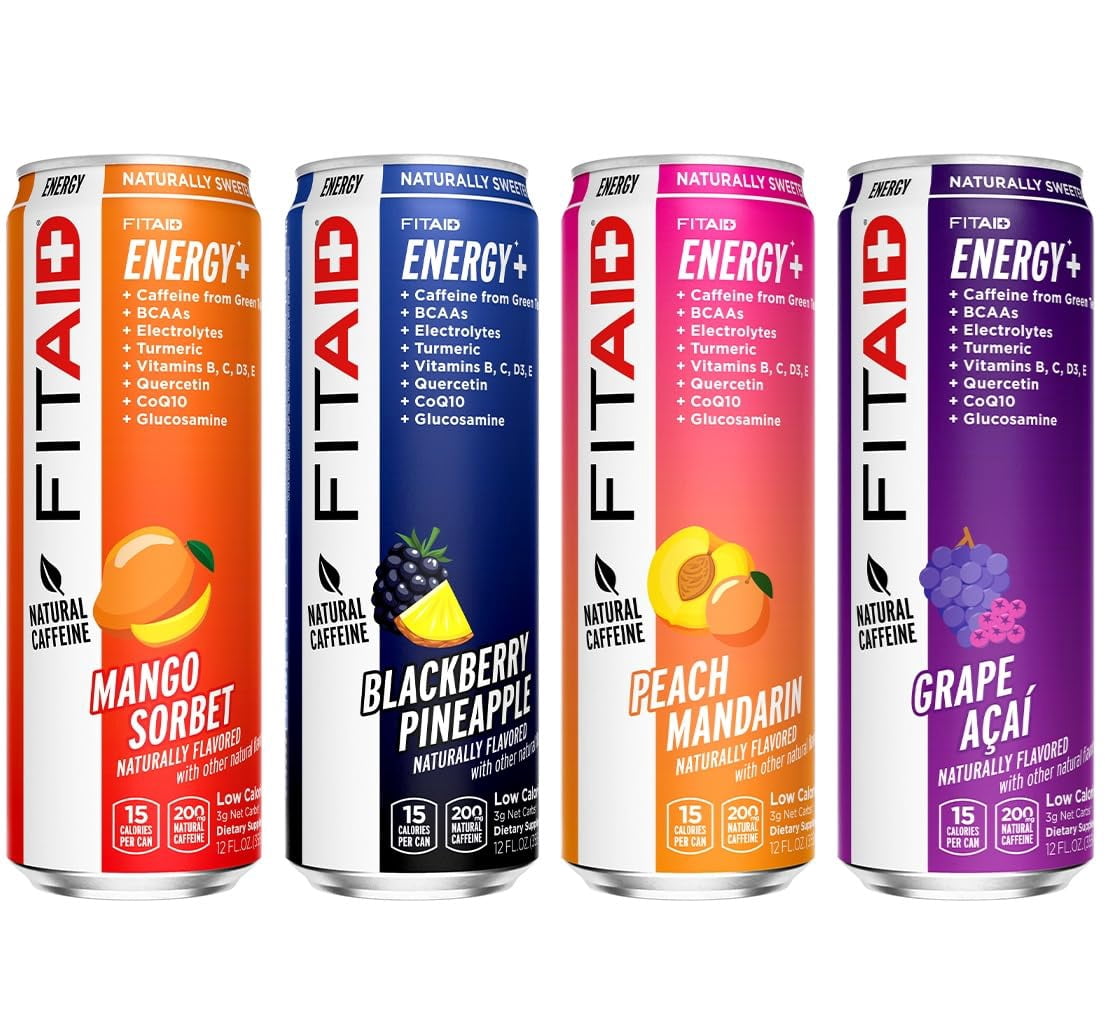 LIFEAID FITAID Energy, 200mg Natural Caffeine, Keto, Variety Pack ...