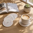 Cthrlog Woven Cotton Coasters Drink Coasters Coffee Table Decor Round ...