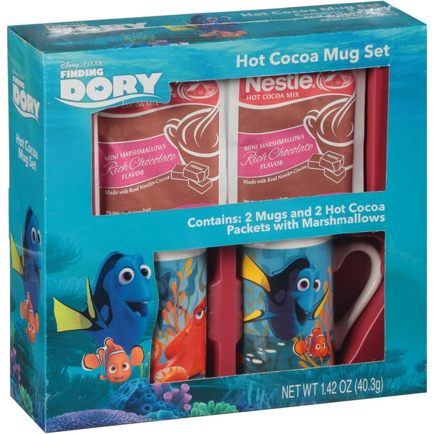 Disney Pixar Finding Dory Hot Cocoa Mug Set, 4 Piece - Walmart.com