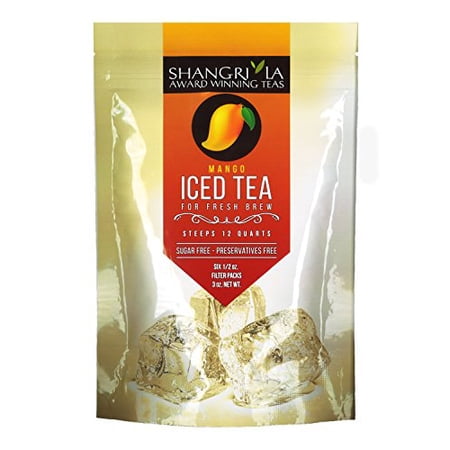 Shangri-La Tea Company Iced Tea, Mango, Unsweetened and All Natural ...