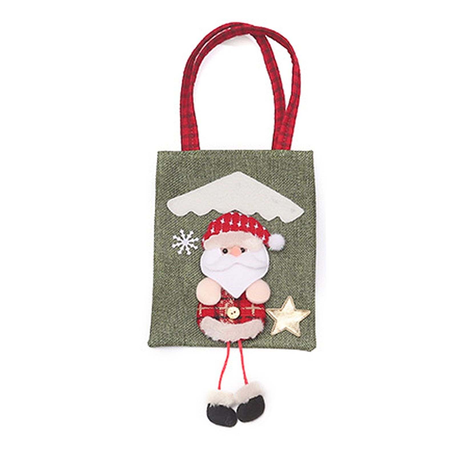 3D Eye-catching Christmas Gift Bag Flax Large Capacity Gift Packaging ...