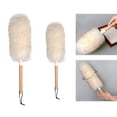 Wool Duster with Extendable Bamboo Handle Sustainable Cleaning Duster ...