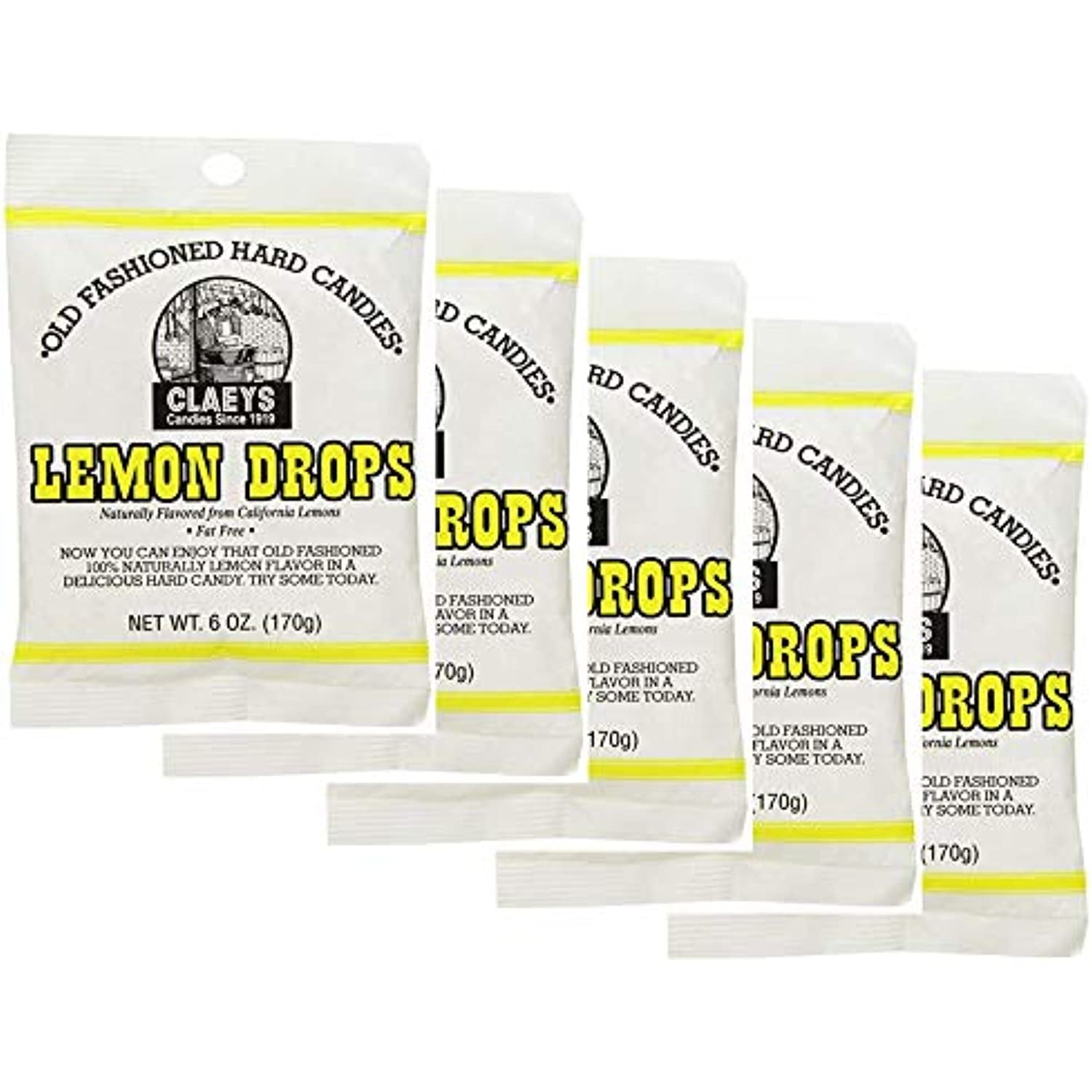 Claeys Old Fashioned Hard Candy Lemon, 6 Ounce - 5 Pack - Walmart.com