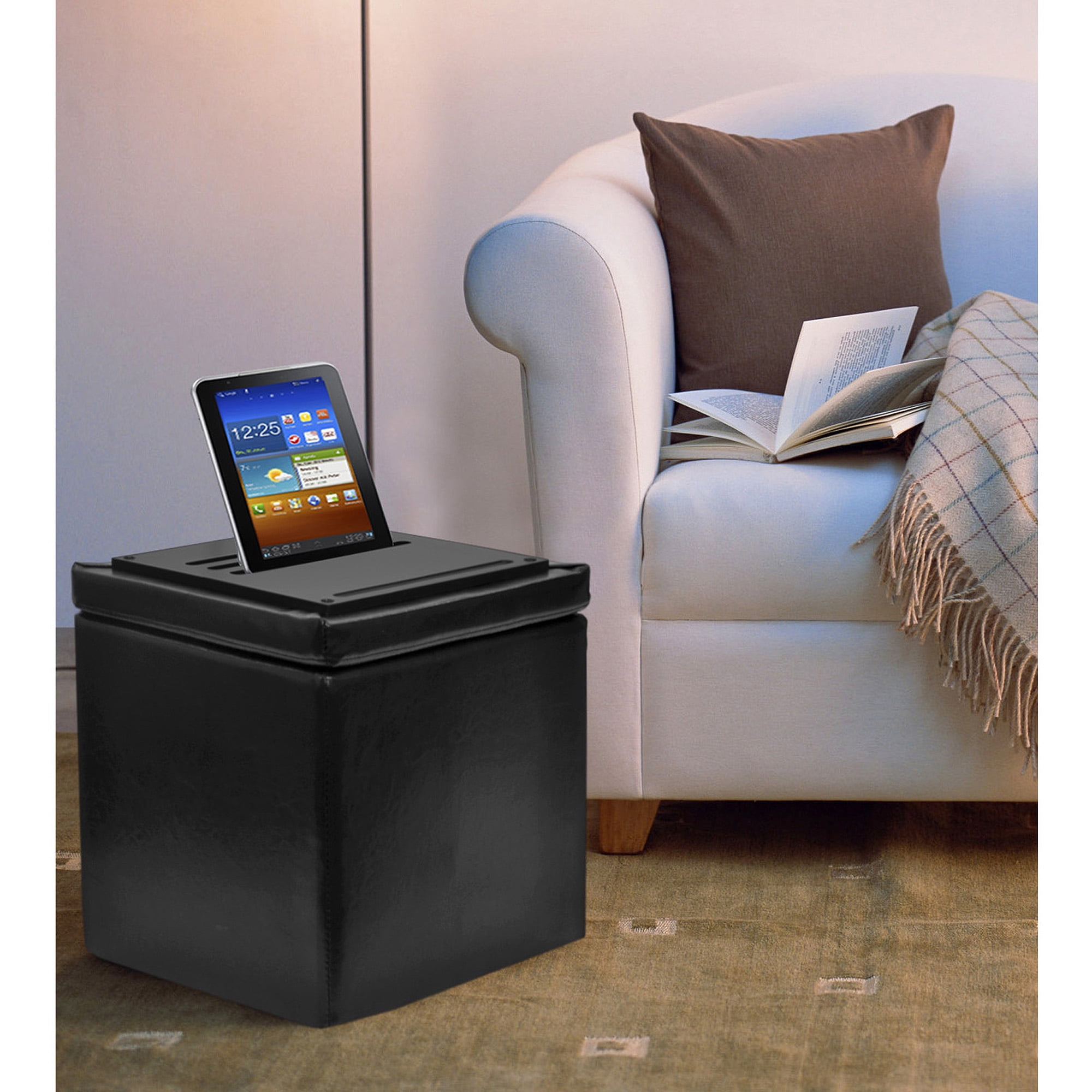 Urban Shop 3-in-1 Tablet Storage Ottoman, Multiple Colors - Walmart.com