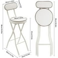 2 Pcs S Stool, 25.6 in Cushioned Padded S Stool Portable Bar Stool with ...