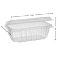 Toytexx 18 oz Clear Vented Clamshell Containers with Hinged Lid ...