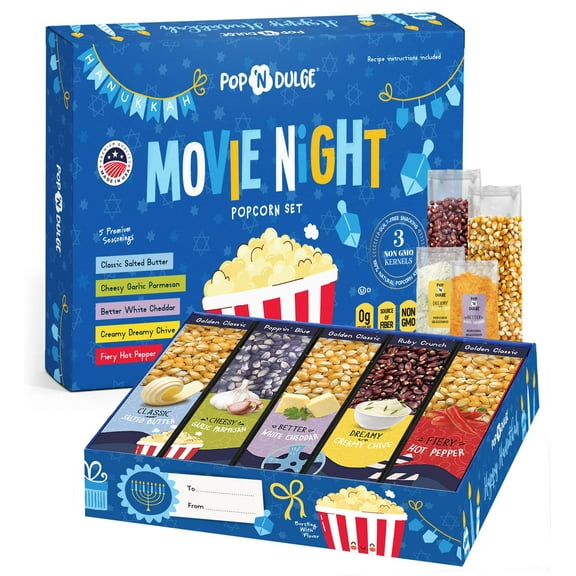 Urban Accents Gourmet Non-GMO Movie Night Popcorn Gift Set with ...