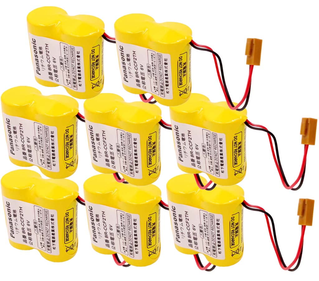 8 PCS BR-CCF2TH 6V 5000mah Battery with Brown Plug for Fanuc A98L-0001-0902/A98L-0031-0006 PLC ...