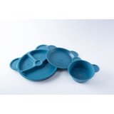 Your Zone 24 Piece Plastic Dinnerware Set for Kids, Bear Shape, with 4 ...