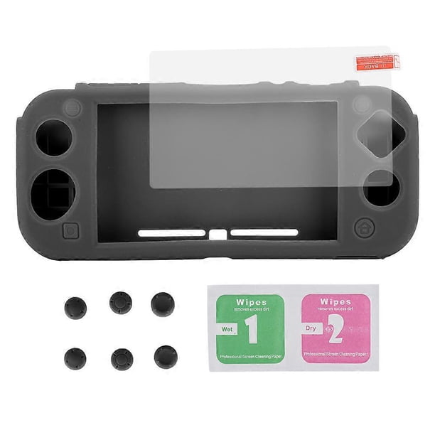 Game Machine Protective Silicone Cover with Grip Tempered Glass Screen ...