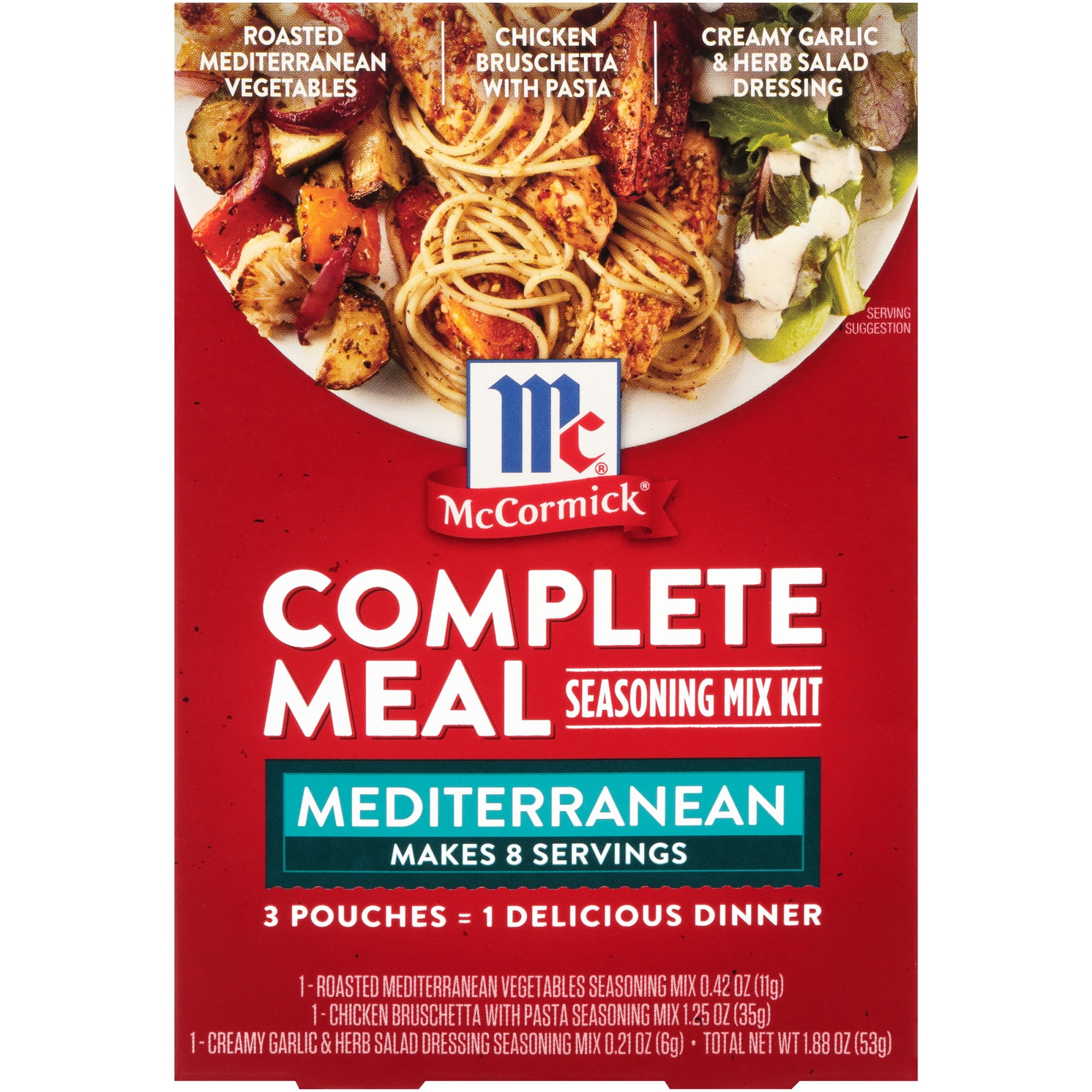McCormick Mediterranean Dinner Complete Meals, 1.88 oz - Walmart.com