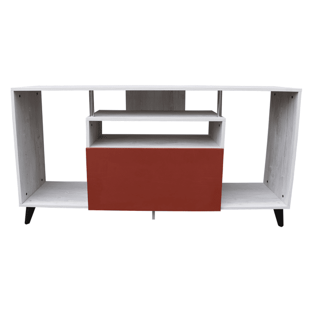 Mueble para TV de 70" Blanco Rojo Centro de entretenimiento Hogare Ibiza | Walmart en línea
