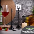 12 Pcs 3" Black Table Number Holders w/Alligator Clip, Metal Place Card ...
