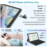 10.1in Android 14 Tablet 14gb RAM 128gb ROM, Octa-Core 4G Cellular ...