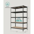 SONGMICS Heavy Duty Free Standing 5-Tier Adjustable Shelving Unit, 23.6 ...