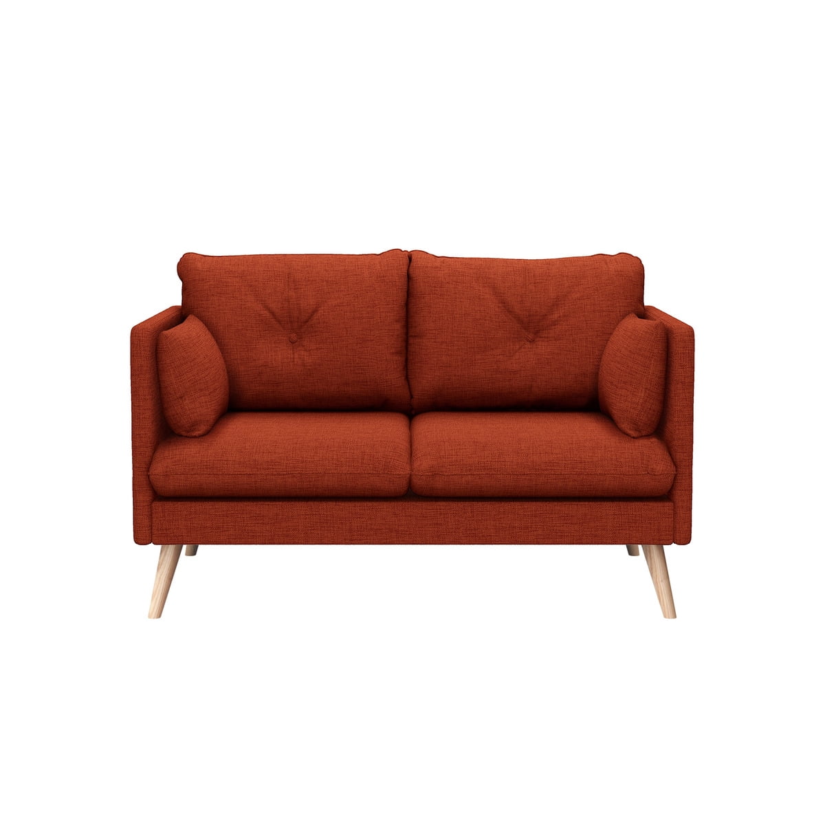 Shannon Sofette in Poppy Orange & Natural - Walmart.com