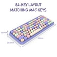 FELICON Wireless Bluetooth Keyboard Mini Portable 84-Key Keyboard ...