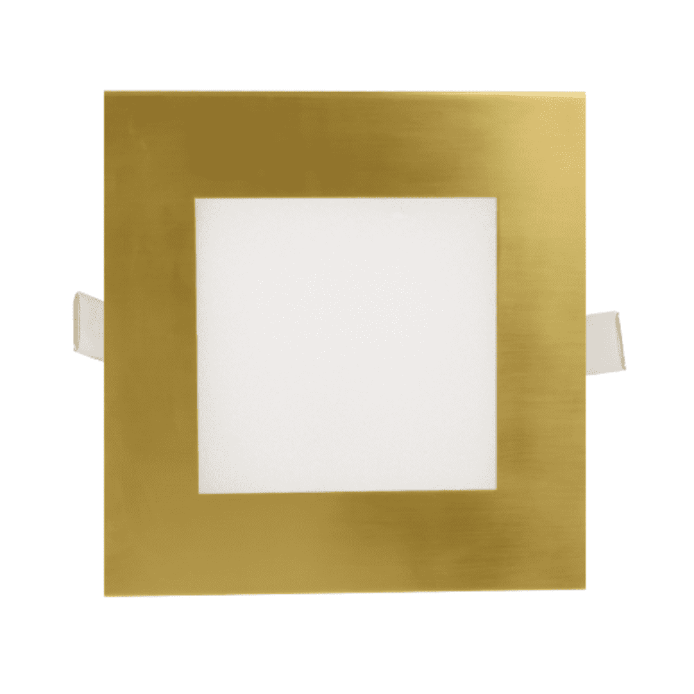 Perlglow 5 inch Slim Ultra-Thin Square Downlight Luminaire, Brushed ...