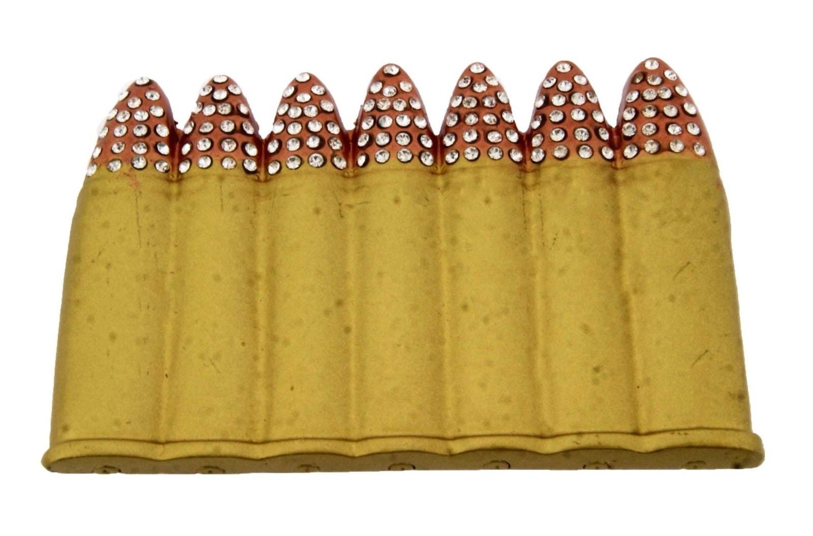 Bullets Belt Buckle Gold Glitter Tips Military Revolver Detective ...