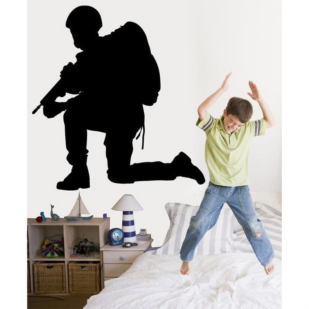 Wallhogs Haynes Military Soldier IV Silhouette Cutout Wall Decal ...