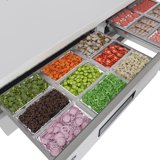 84 in. Commercial Chef Base Refrigerator Storage Cabinet for Cold Foods ...