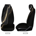 Black Gold Marble Texture Set of 2Pcs Car Seat Covers Easy Clean ...