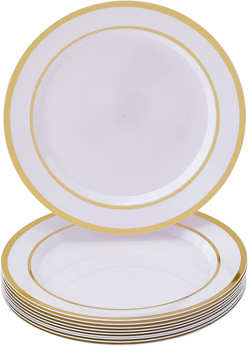 Fancy Disposable Plates - Heavy Duty Plastic Plates – 10 Cake Plates ...