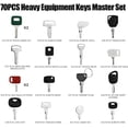 70 Heavy Equipment Keys Master Set, Construction Machinery Key for Cat ...