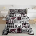 Erosebridal Rustic Pink Bedding Set King Vintage Buffalo Plaid Cabin ...
