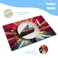 BaHomeck placemats Set of 4 Hand In Rock Roll Sign Red Blue Stripes ...