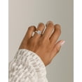CAPRICARATS 3.00Ct Radiant Moissanite Engagement Ring, Hidden Halo, 18K ...