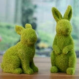 Dream Lifestyle Easter Bunny, Flocking Rabbit Ornament Garden Statues ...