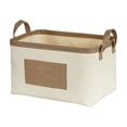 AuroraX Collapsible Storage Basket with Handle Fabric Foldable ...