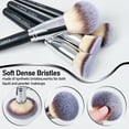LORYP Flawless 16Pc Silver Makeup Brushes Set: Blush, Foundation ...