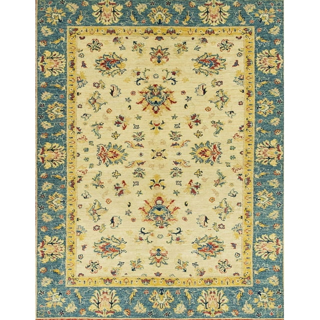 Ahgly Company Indoor Rectangle Abstract Chrome Gold Yellow Oriental ...