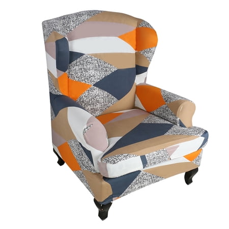 Elastic Removable 3D Printed Wing Chair Cover Slip Home High Stretch ...