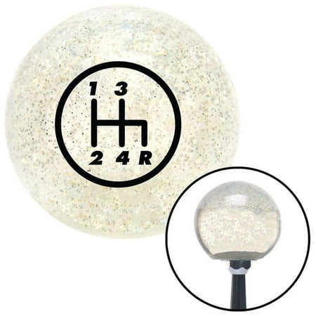 Black 4 Speed Shift Pattern - 4RDR Clear Metal Flake Shift Knob with M16 x 1.5 Insert | Walmart ...