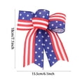 AFACUHX Independence Day Patriotic Decorative Bow Fine Striped Bow ...