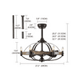 FANNEHONNE 27 in. Indoor Bronze Farmhouse Ceiling Fan with Light, Semi ...