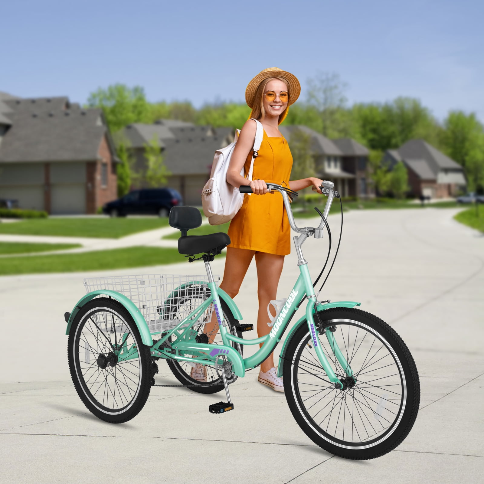 ABORON 20/24/26 inch Adult Tricycle,3 Wheel Bike Adults,Three Wheels ...
