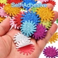 Uxcell Foam Stickers,2Pack 60Pc Adhesive Glitters Foam Shape Sticker ...