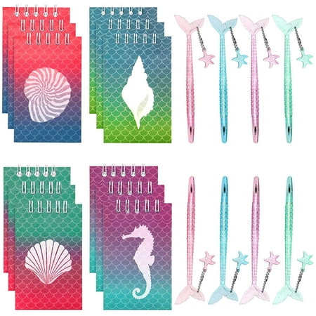 12 Pieces Mermaid Themed Notepads Mermaid Scale Notebooks Cute Mermaid ...