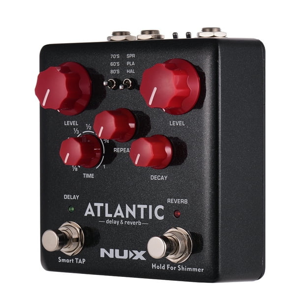 NUX Pedal NUX ATLANTIC: Efectos de Delay y Reverb con Función de Tiempo y Conexión Serie ...