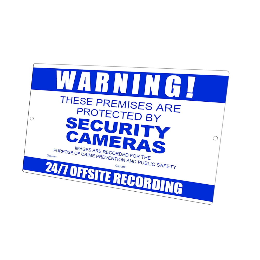 KuzmarK Yard Lawn Fence Sign - Warning Security Cameras - Walmart.com